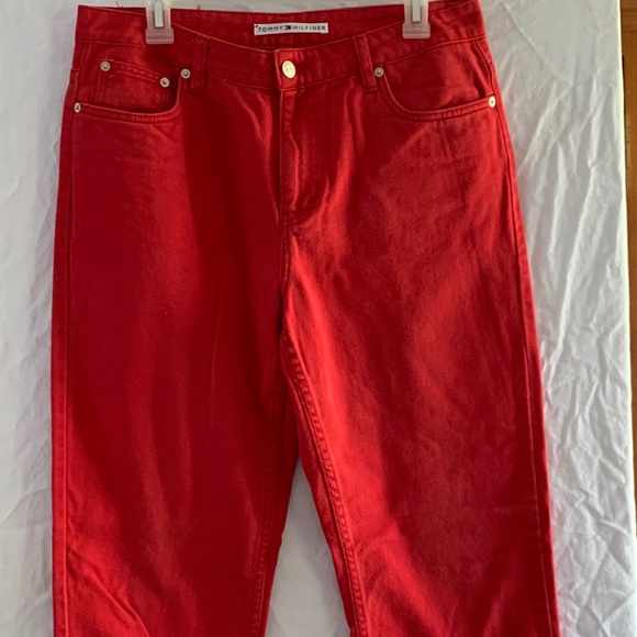 Tommy Hilfiger | Jeans | Vintage Tommy Hilfiger Red Jeans Ladies Size ...
